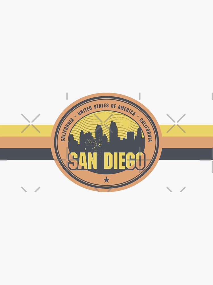 "San Diego, California" Sticker by studio838 | Redbubble