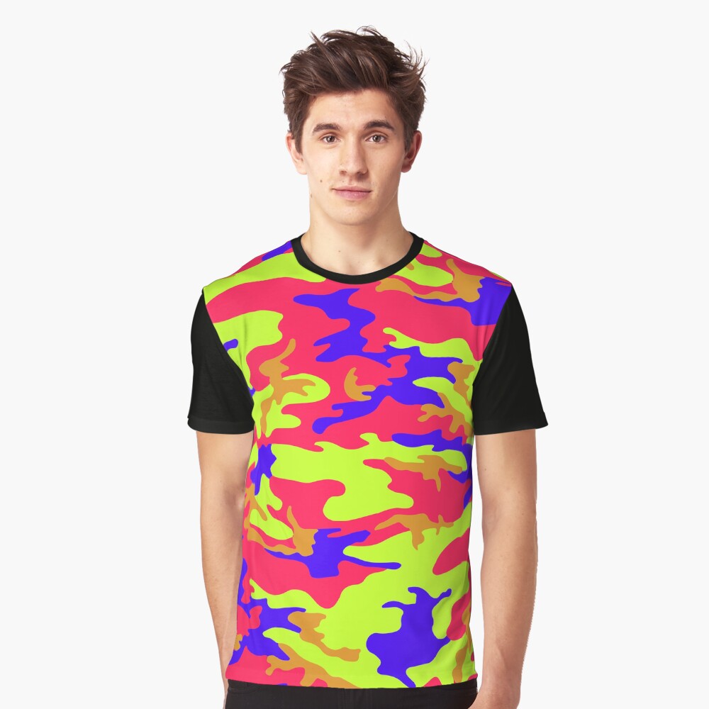 "Neon Camo -" T-shirt for Sale by anomalyshirts | Redbubble | camo ...