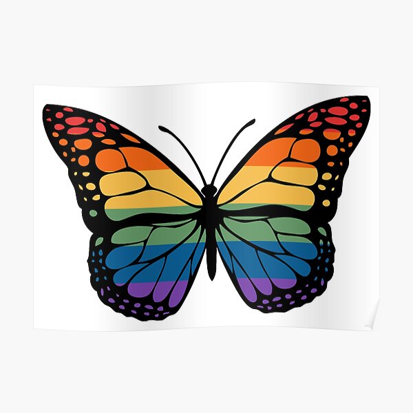 "Pride Butterfly" Poster for Sale by fearcity | Redbubble