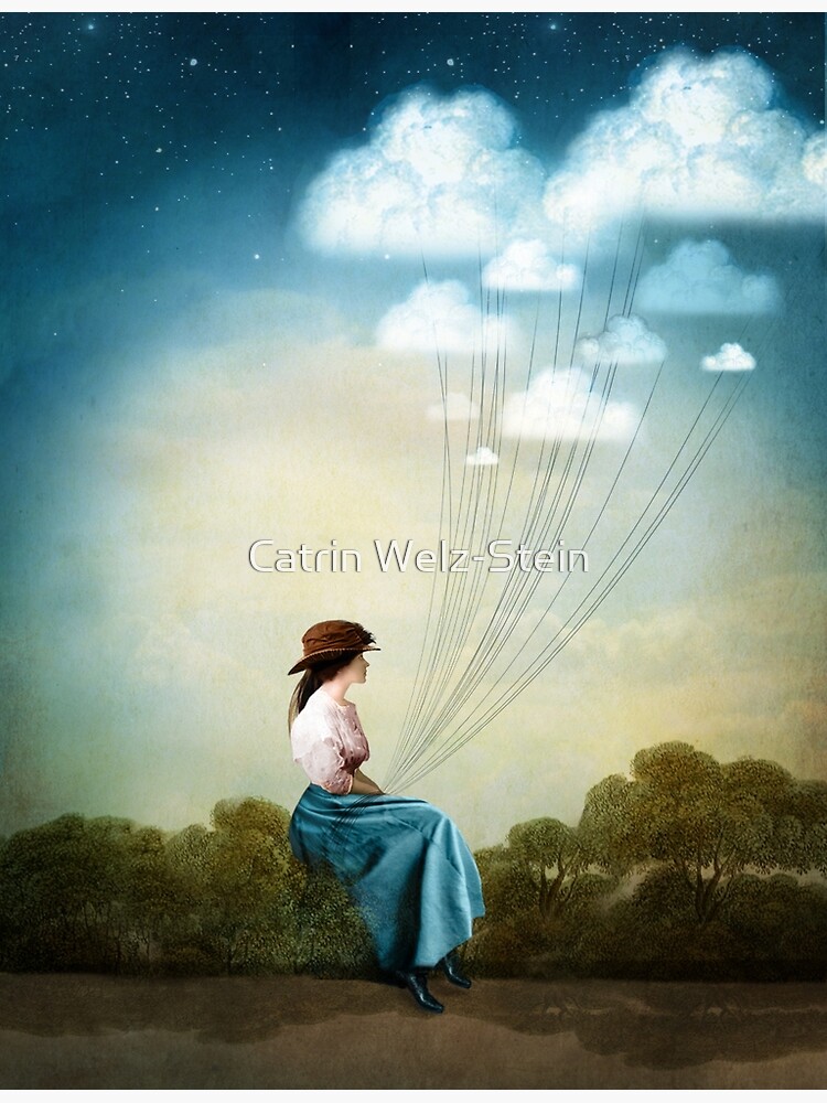 "Blue Thoughts" Art Print by catrinarno | Redbubble