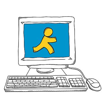 "AOL Instant Messenger" Sticker for Sale by oliviaott | Redbubble