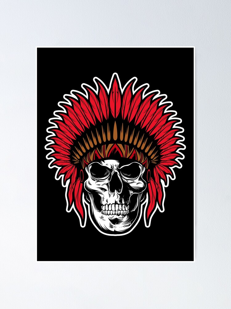 Indian Skull Poster For Sale By Tambustore Redbubble