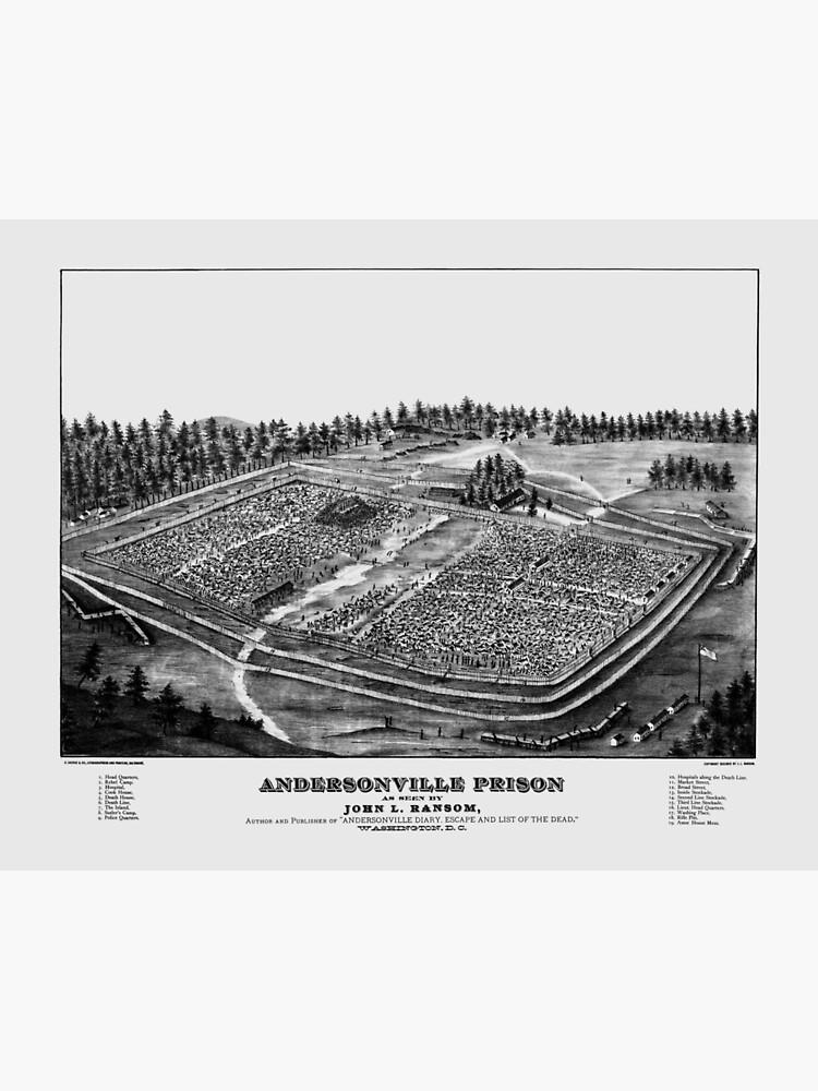 "Andersonville Prison Sketch - John L. Ransom" Photographic Print by warishellstore | Redbubble