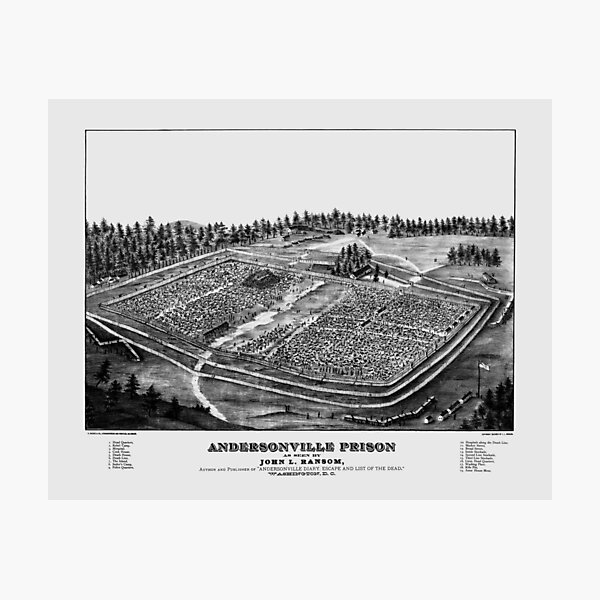"Andersonville Prison Sketch - John L. Ransom" Photographic Print by ...