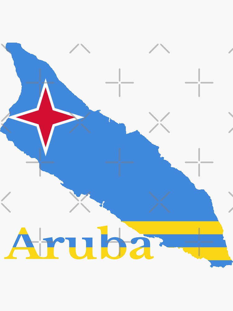 "Aruba map flag" Sticker for Sale by marosharaf | Redbubble
