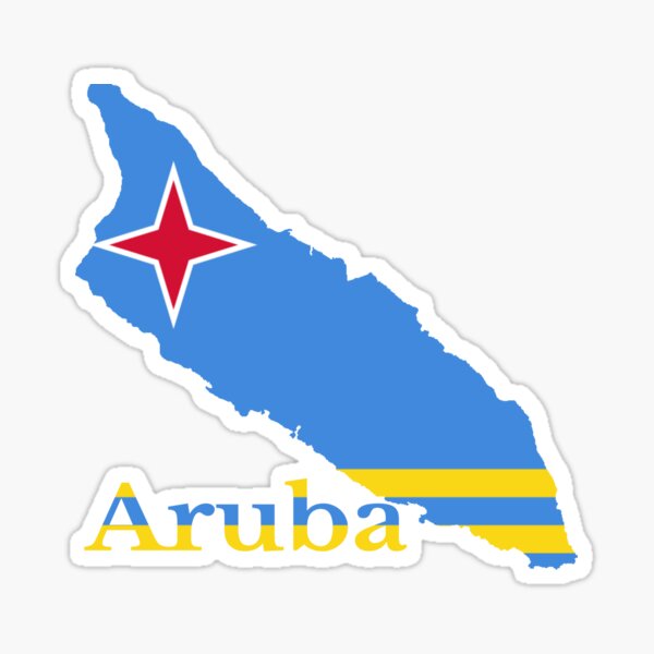 "Aruba map flag" Sticker for Sale by marosharaf | Redbubble