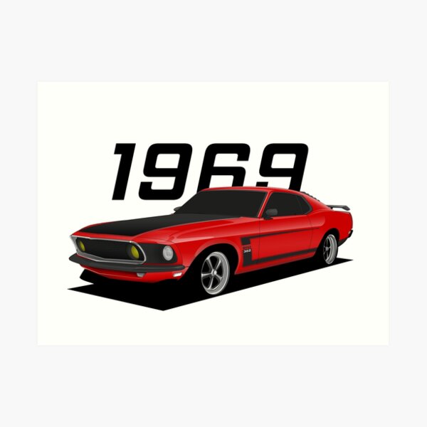 1969 Mustang Boss 429 Art Prints | Redbubble