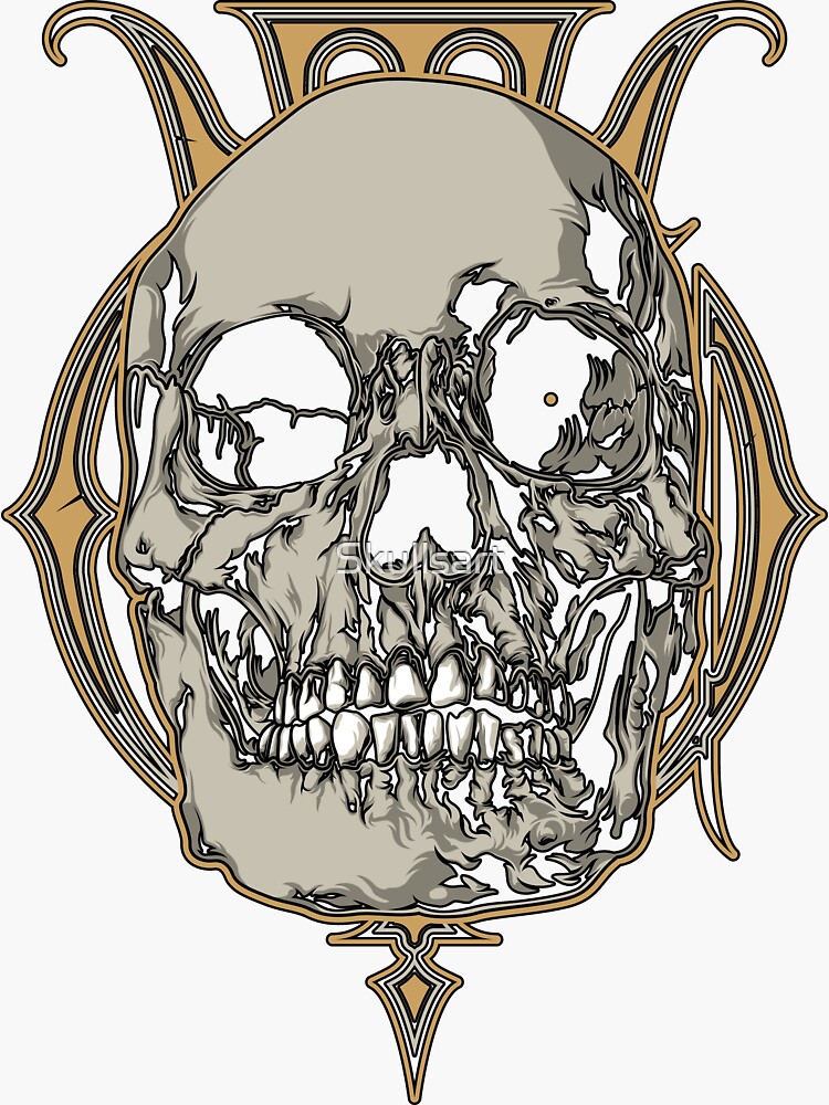 "Skull art" Sticker for Sale by Skullsart | Redbubble