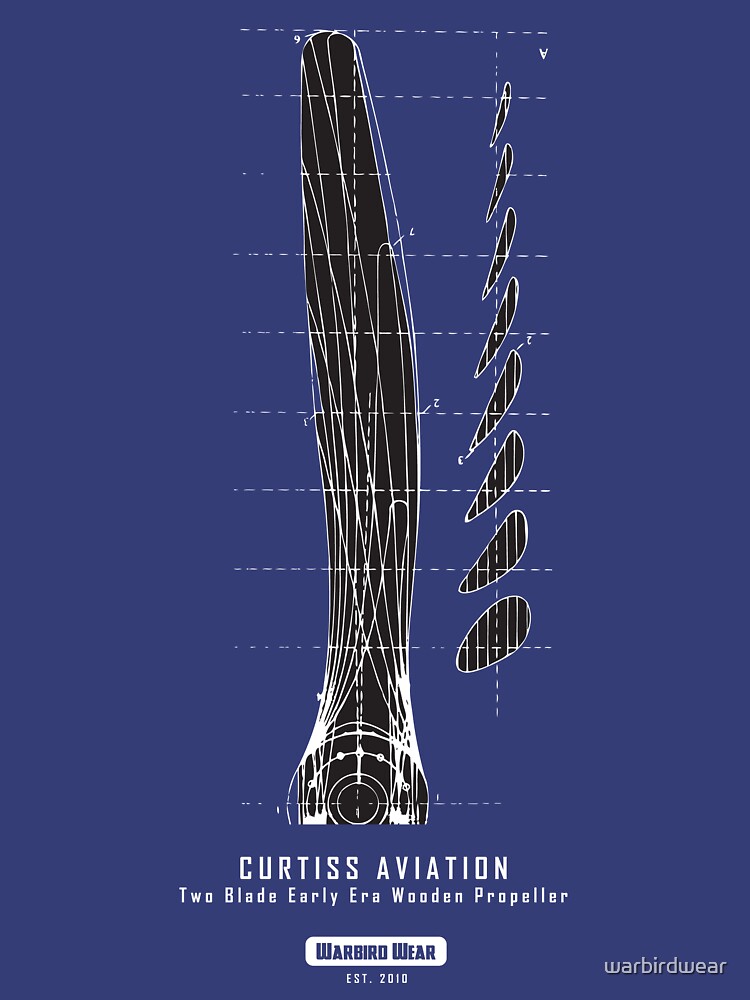 "Curtiss Aviation Early Era Wooden Propeller" T-shirt by warbirdwear | Redbubble