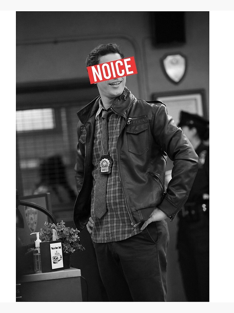 "Jake peralta Noice B99 Brooklyn 99 Red black and white" Poster for ...