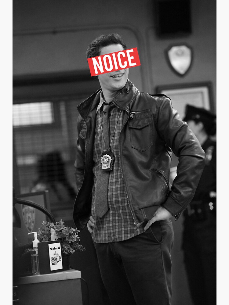 Pegatina «Jake peralta Noice B99 Brooklyn 99 Rojo blanco y negro» de ...