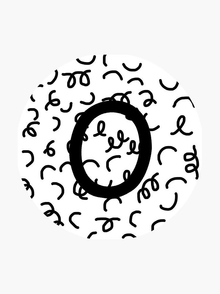 "letter o" Sticker by brynn-sells | Redbubble