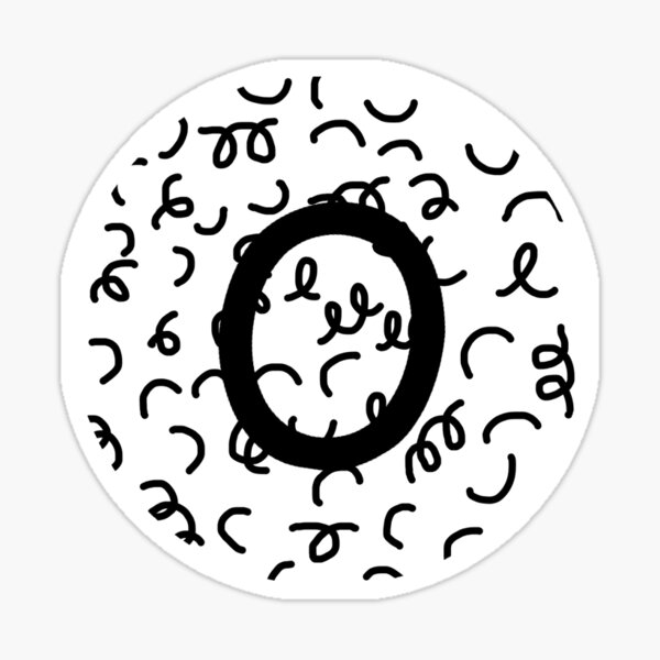 "letter o" Sticker by brynn-sells | Redbubble