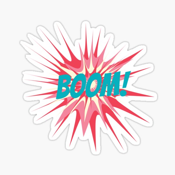 "BOOM!" Sticker by Dwarf-Monkey | Redbubble