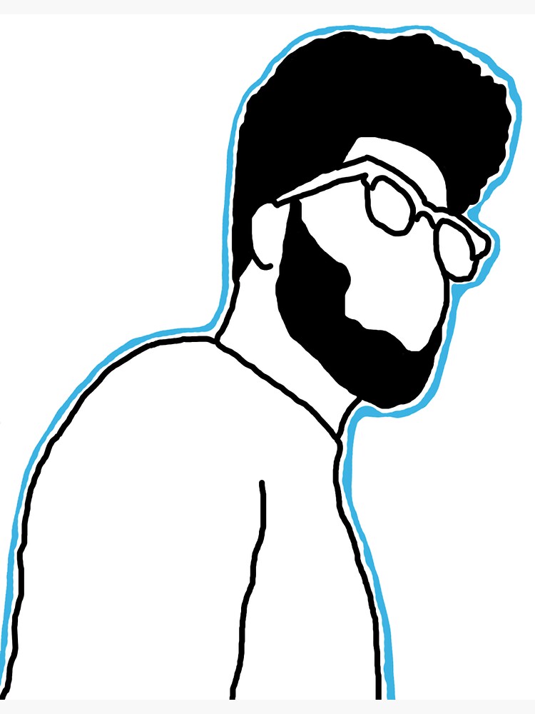 "Khalid Drawing " Sticker by efayo | Redbubble