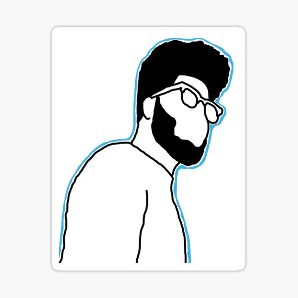 "Khalid Drawing " Sticker by efayo | Redbubble