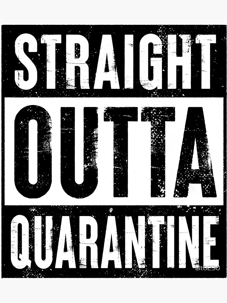 "Straight Outta Quarantine Funny Spring Break Gift Hip Hop" Sticker for ...