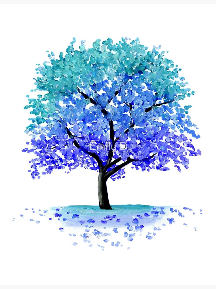 "Blue Blossom Tree" Poster by emilyluella | Redbubble