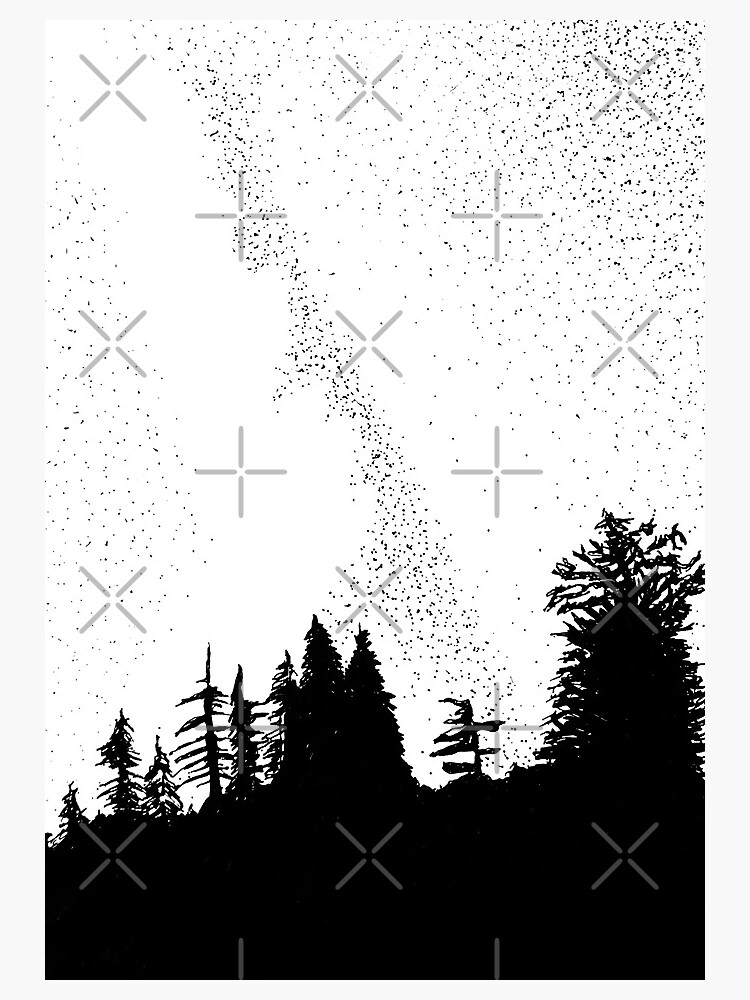 "Space Trees" Sticker by CrowInACondo | Redbubble