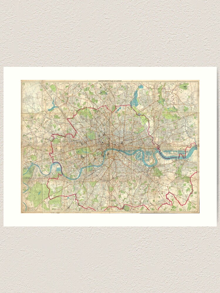 "Vintage Map of London England (1899)" Art Print for Sale by ...