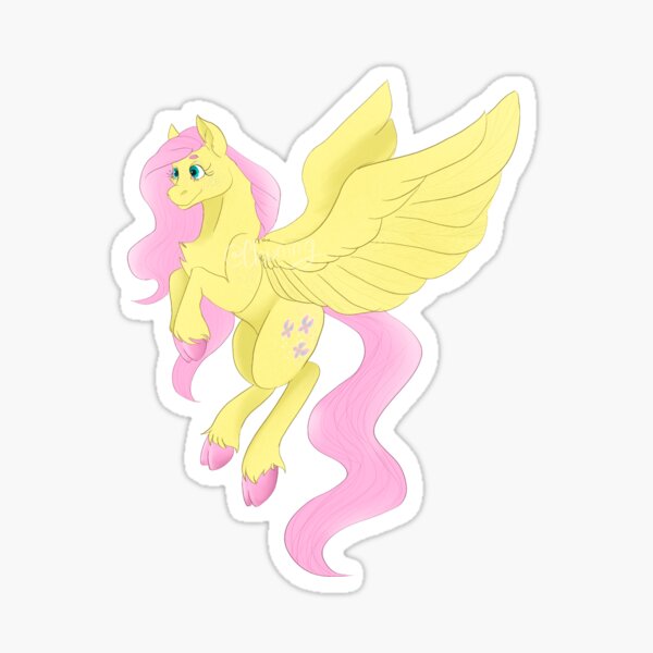 "Fluttershy" Sticker for Sale by Myerzcore | Redbubble