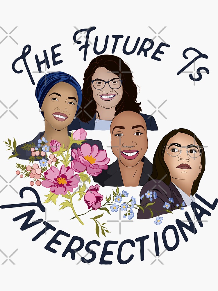 "The Future Is Intersectional" Sticker for Sale by fabfeminist | Redbubble