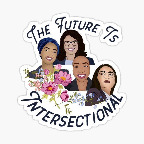"The Future Is Intersectional" Sticker for Sale by fabfeminist | Redbubble