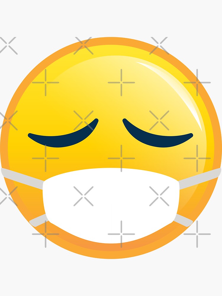 "face mask emoji" Sticker for Sale by mwjupiter9999 | Redbubble