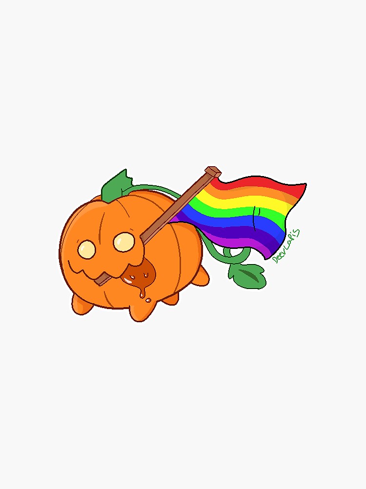 "Pumpkin Pride Flags" Sticker by DeerLapis | Redbubble