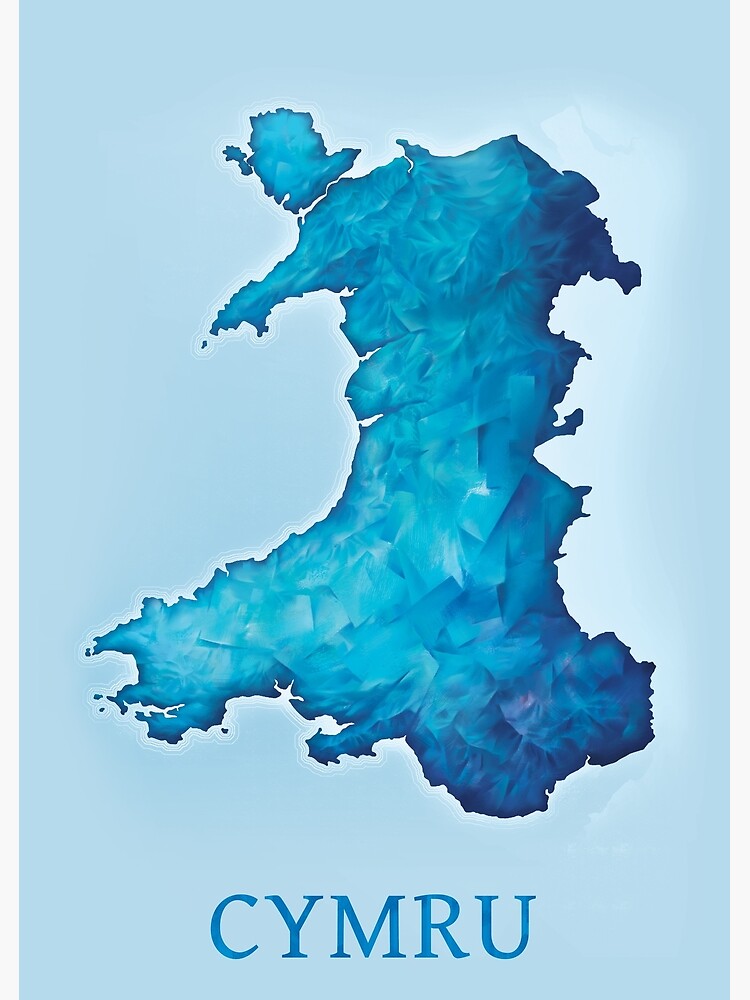 "Cymru - Map of Wales" Poster for Sale by mrfungi | Redbubble