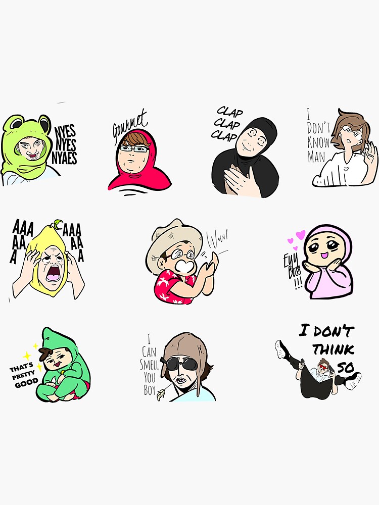 "Filthy Frank Sticker Pack" Sticker for Sale by MalilongHero | Redbubble