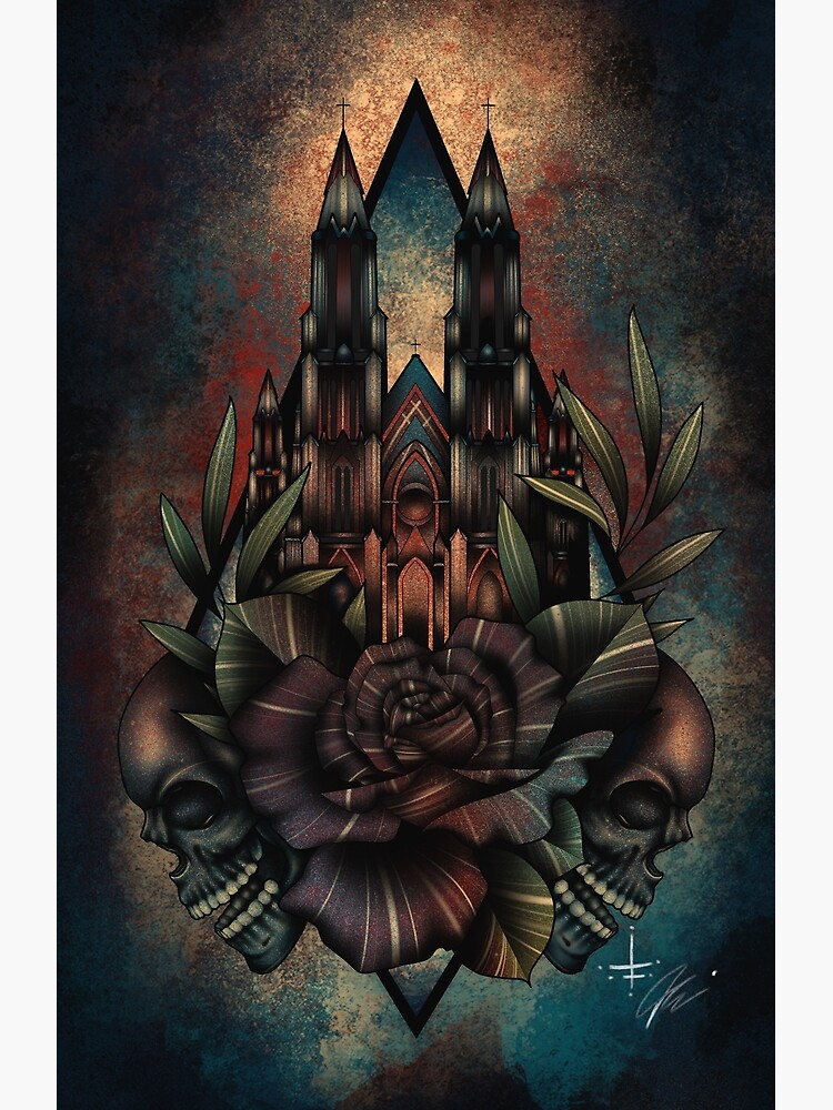 "Skull Cathedral" Framed Art Print for Sale by jymicalkins | Redbubble