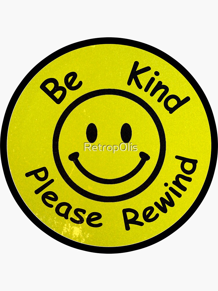 "Please Rewind Vhs" Sticker for Sale by Retrop0lis | Redbubble
