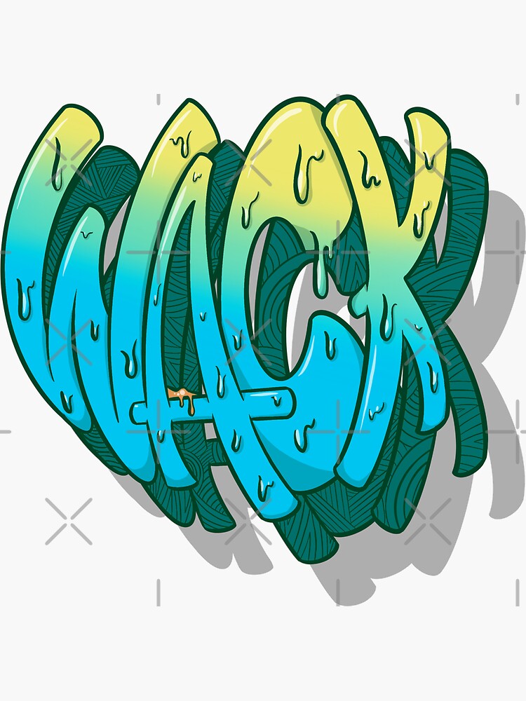 "WACK" Sticker by sarina-sharpe | Redbubble