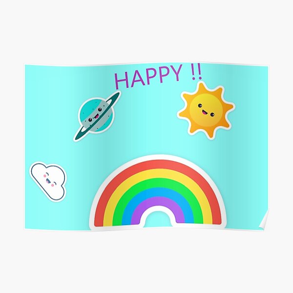 "Happy weather" Poster by Maximilan | Redbubble