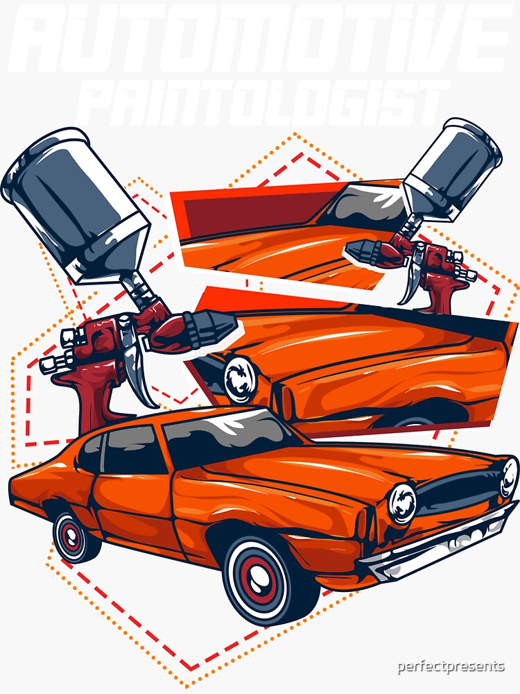 Pegatina «Pintor automotriz Pintor de reparación de autos» de ...