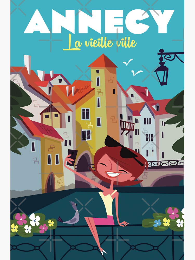 "Annecy poster" Sticker for Sale by GAGodel | Redbubble