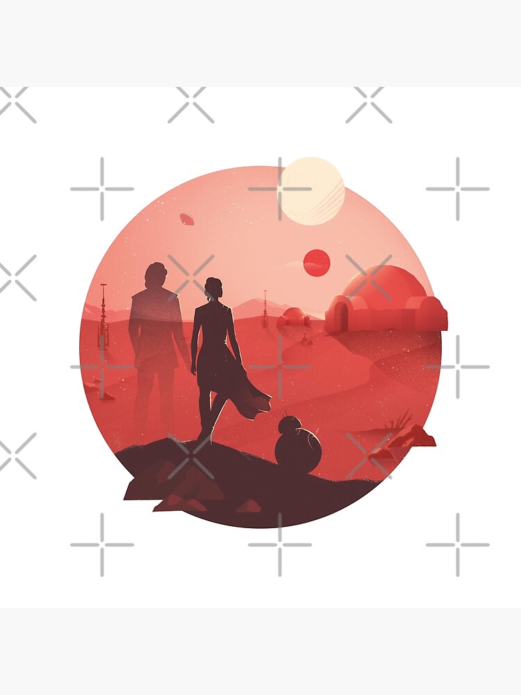 "SW Tatooine Sunset" Art Print for Sale by anniko-story | Redbubble