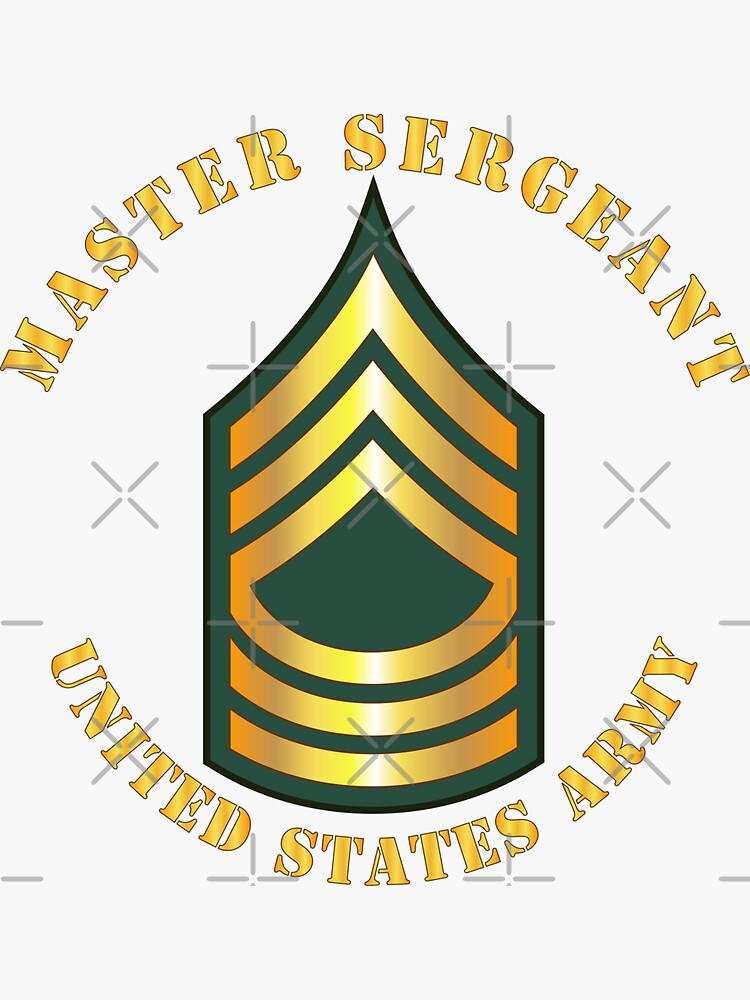 " Army - Master Sergeant - MSG" Sticker for Sale by twix123844 | Redbubble