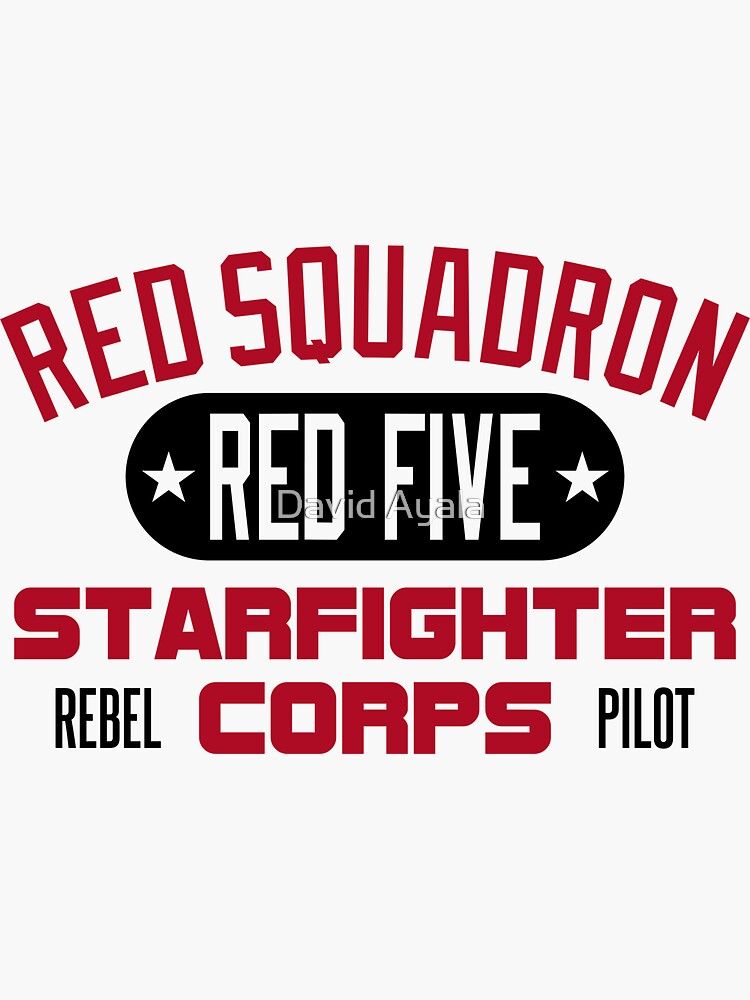 "Red Squadron" Sticker for Sale by DavidAyala | Redbubble