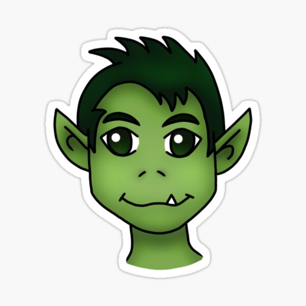 "Beast Boy" Sticker for Sale by CreateWithRose | Redbubble