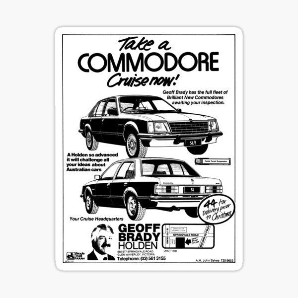 "HOLDEN COMMODORE" Sticker for Sale by ThrowbackM2 | Redbubble