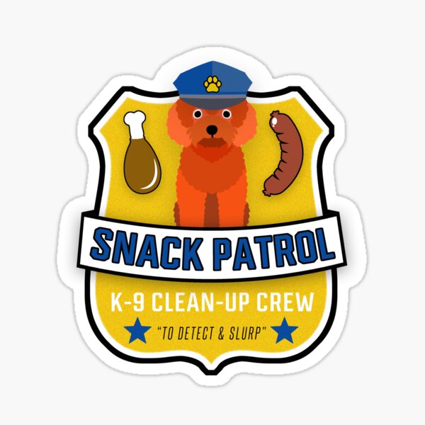 "Toy Poodle Snack Patrol" Sticker by Rumbledesign | Redbubble
