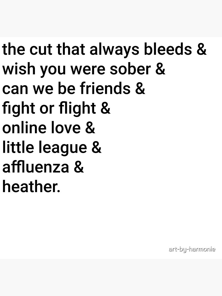 "Kid Krow Setlist Black" Sticker by art-by-harmonie | Redbubble