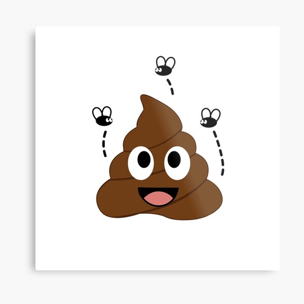 Lámina metálica «Una caca apestosa atrayendo moscas domésticas» de ...