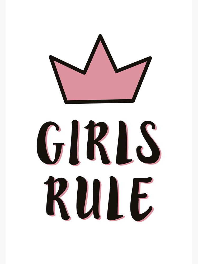 "Girls Rule" Sticker for Sale by AluraHome | Redbubble