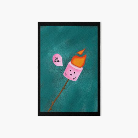"scared marshmallow " Art Board Print by ejellinick | Redbubble