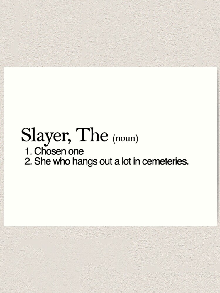 Slayer The Definition Black Type Art Print By TPejoves Redbubble slayer-the-definition-black-type-art-print-by-tpejoves-redbubble