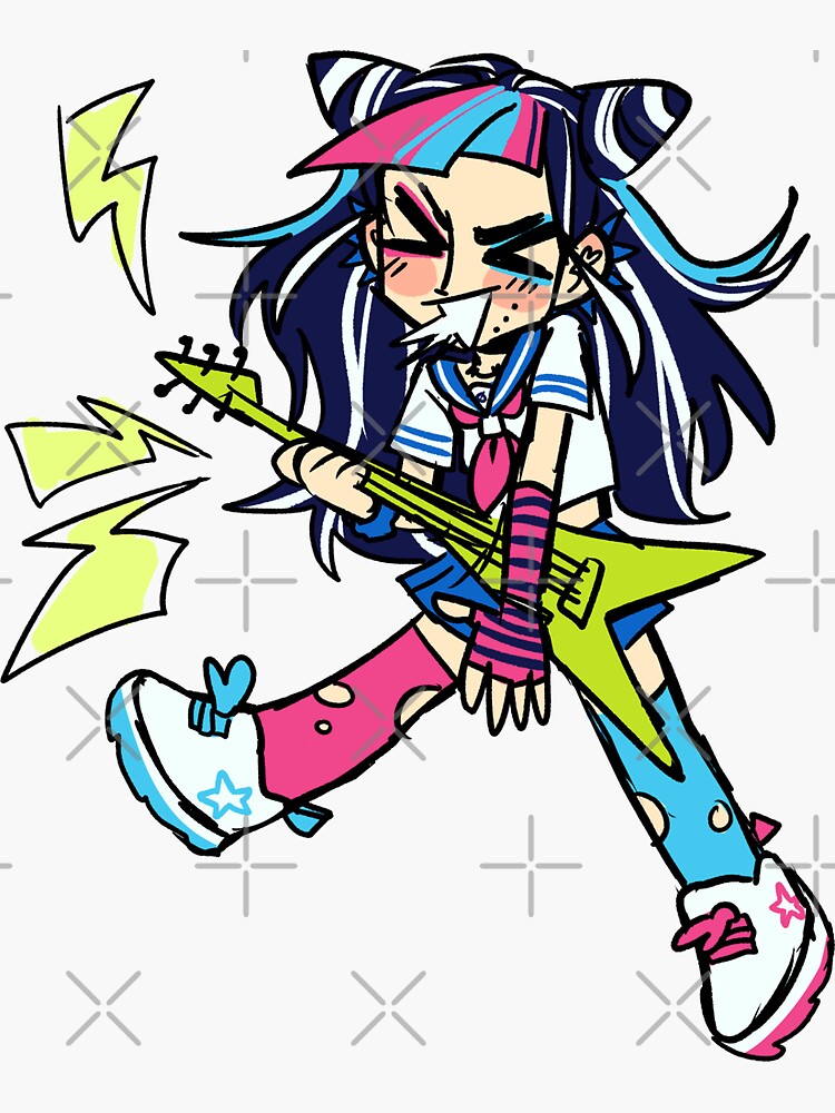 "*guitar riff*" Sticker for Sale by KB20XX | Redbubble