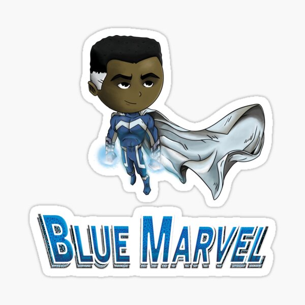 "Blue Marvel" Sticker for Sale by CreativeWiz | Redbubble